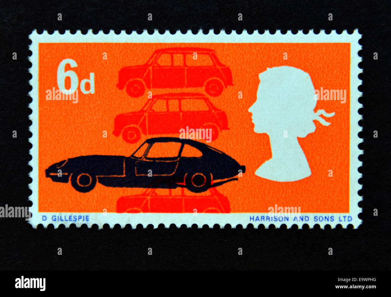 Postage stamp. Great Britain. Queen Elizabeth II. British Technology ...