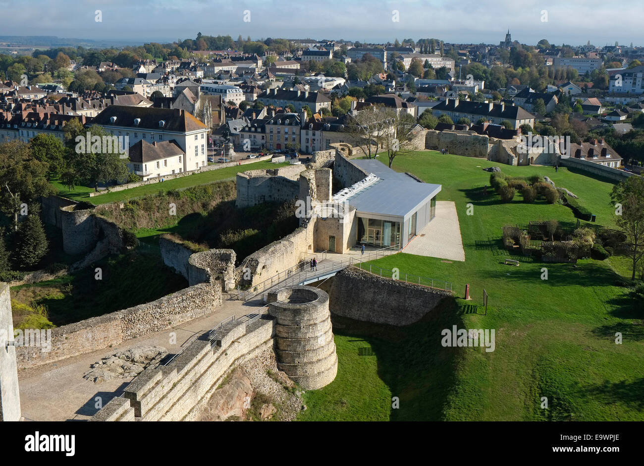 falaise town centre, normandy, france Stock Photo - Alamy