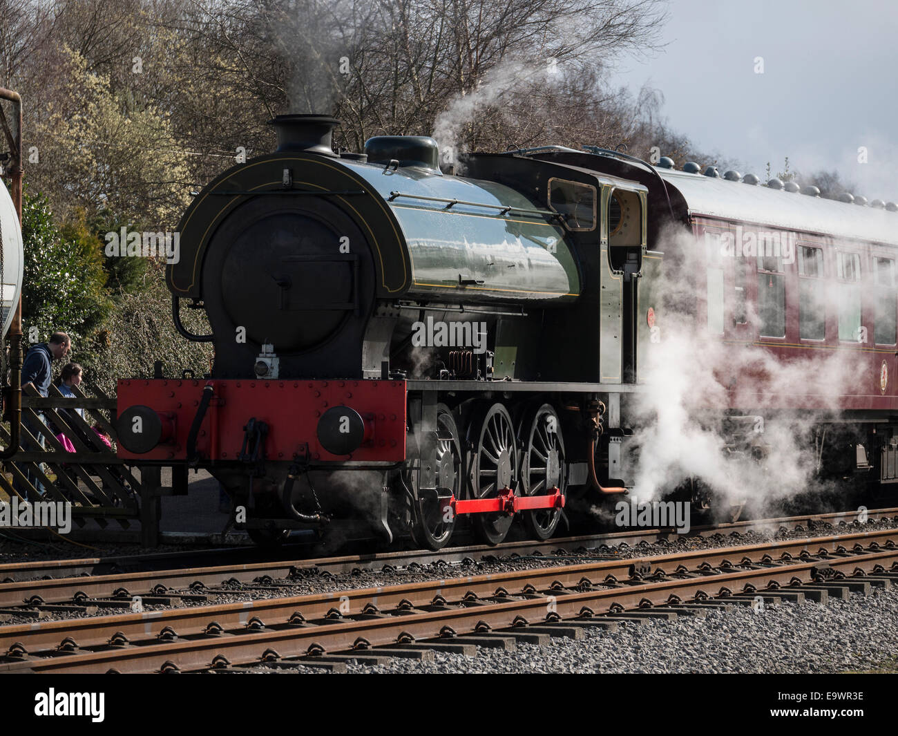 vintage steam locomotive at Peak rail,Rowsley station,Matlock ...