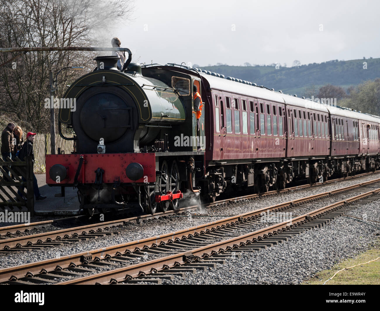 vintage steam locomotive at Peak rail,Rowsley station,Matlock ...