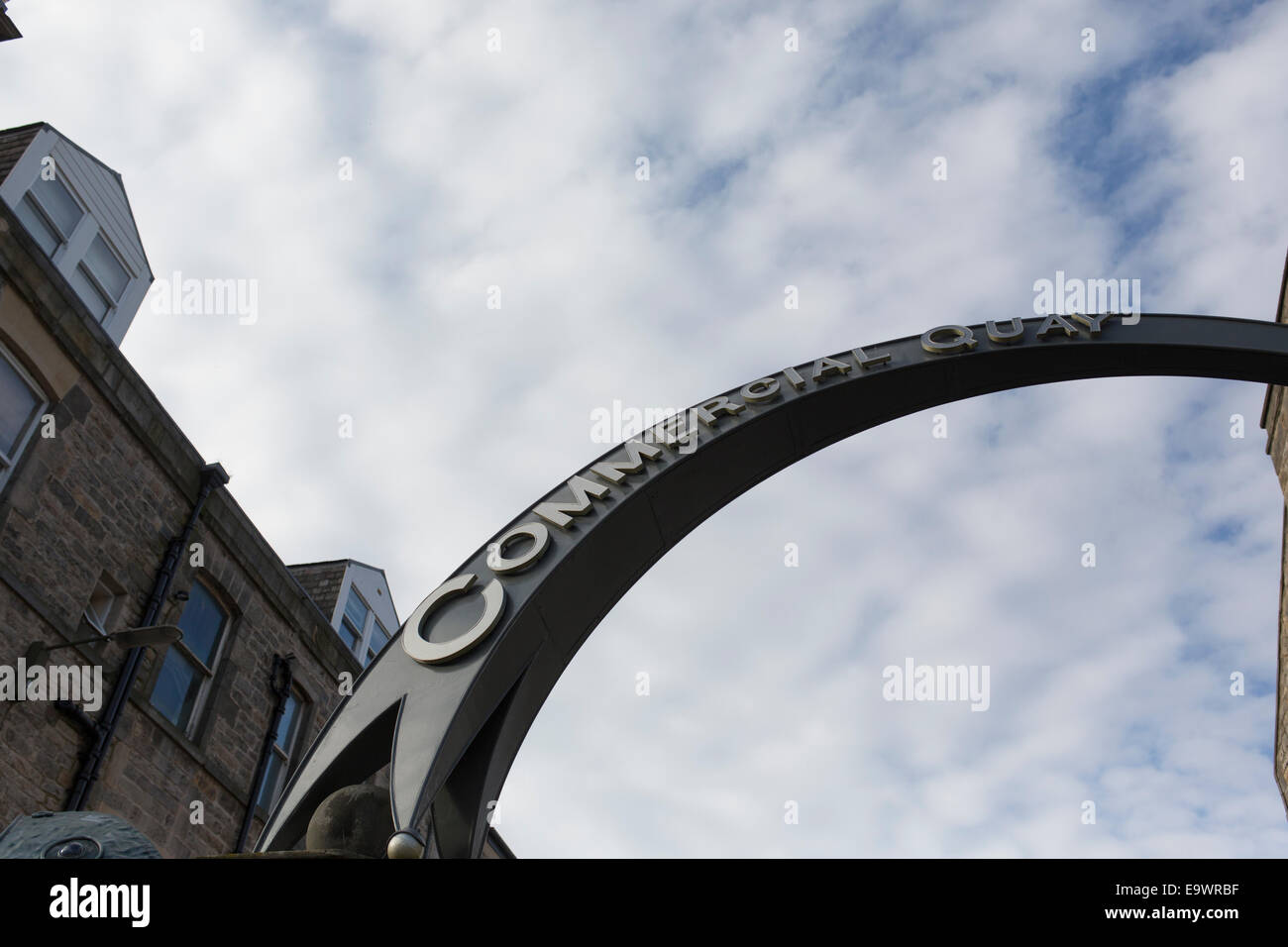 Commercial Quay sign at The Shore, Leith, Edinburgh, Scotland Stock ...