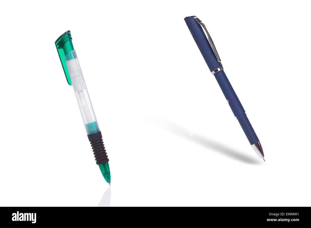 isolated vertical pens at white Stock Photo - Alamy