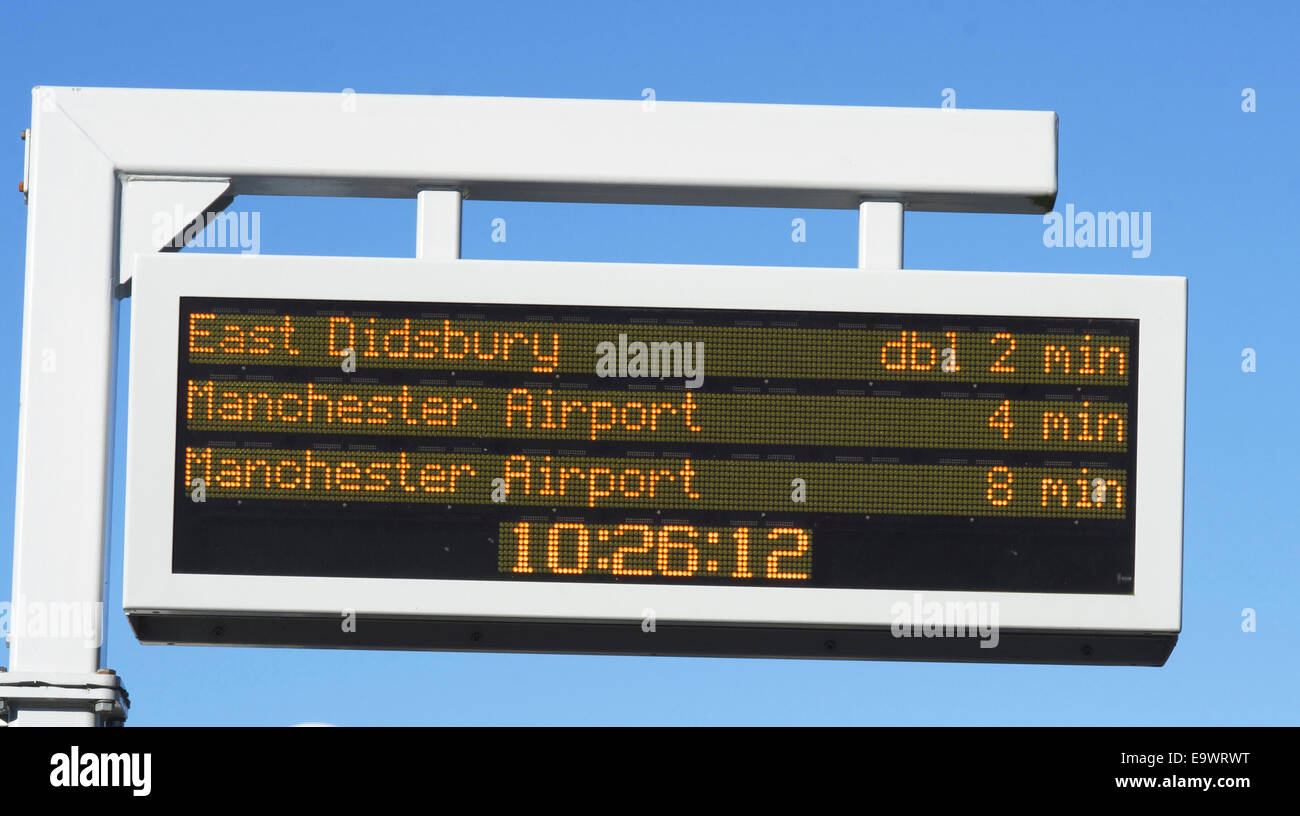 Manchester, UK 3rd November 2014 The Manchester Airport Metrolink line ...