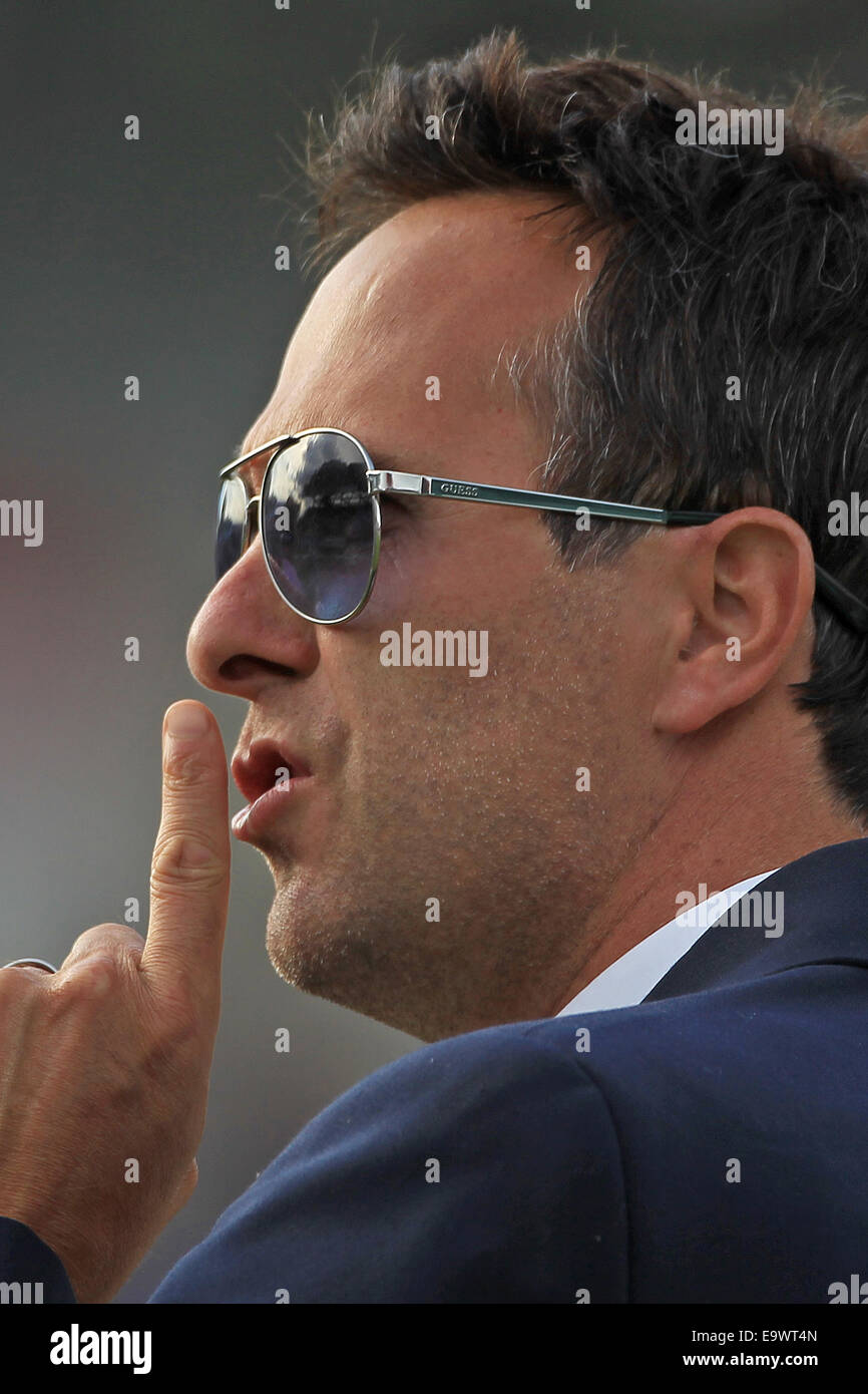 Cricket - Commentator and ex England captain Michael Vaughan raises his ...