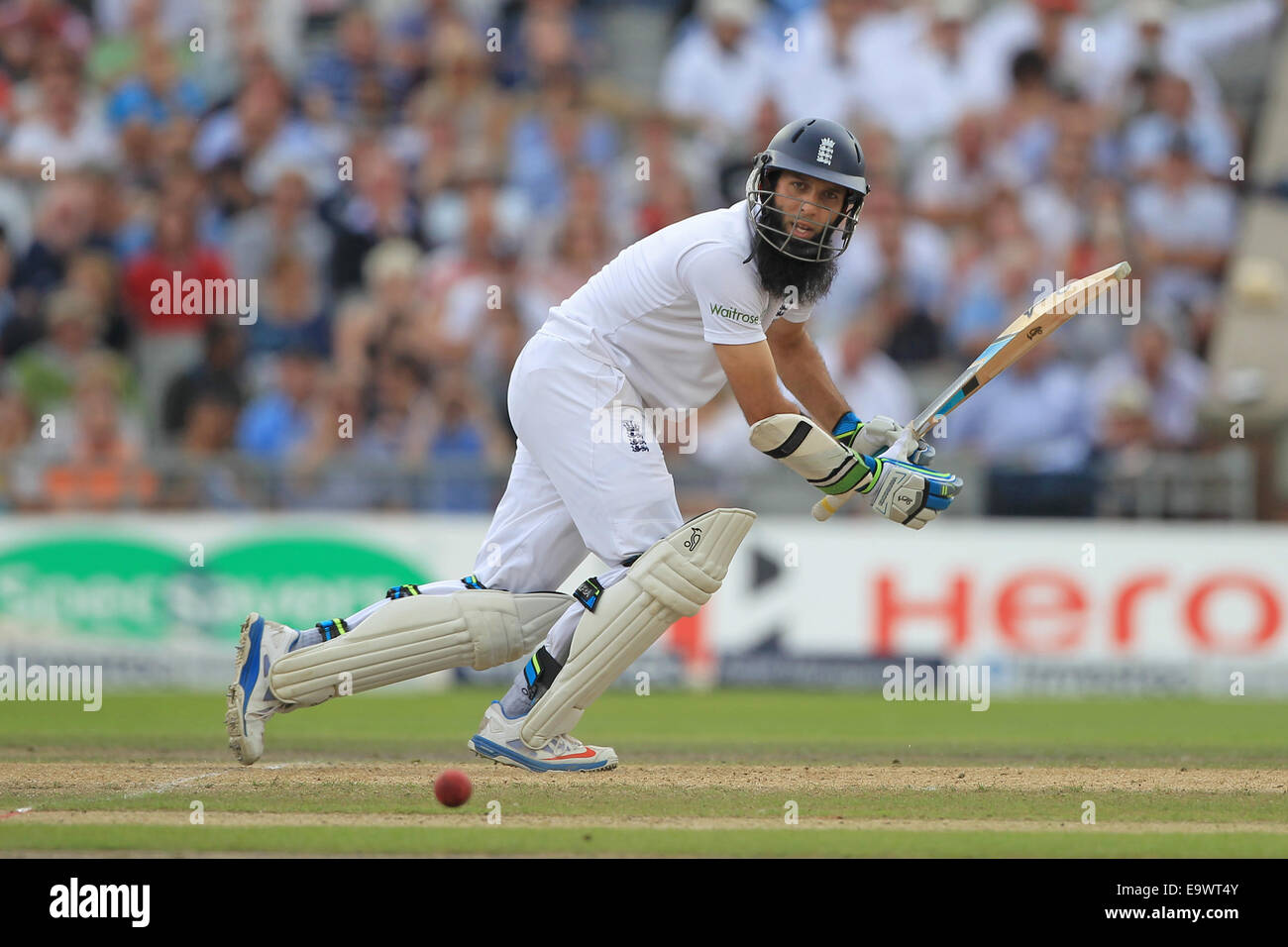 Cricket - Moeen Ali of England bats against India during the Old ...