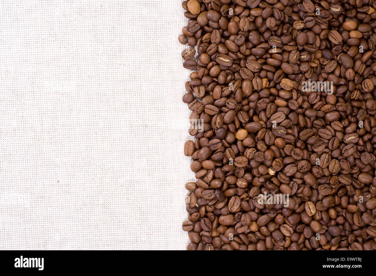 coffee beans with textile material Stock Photo - Alamy