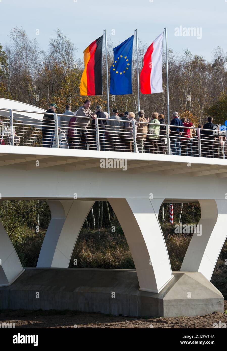 Th opening celebration for the new bridge between Germany and Poland ...
