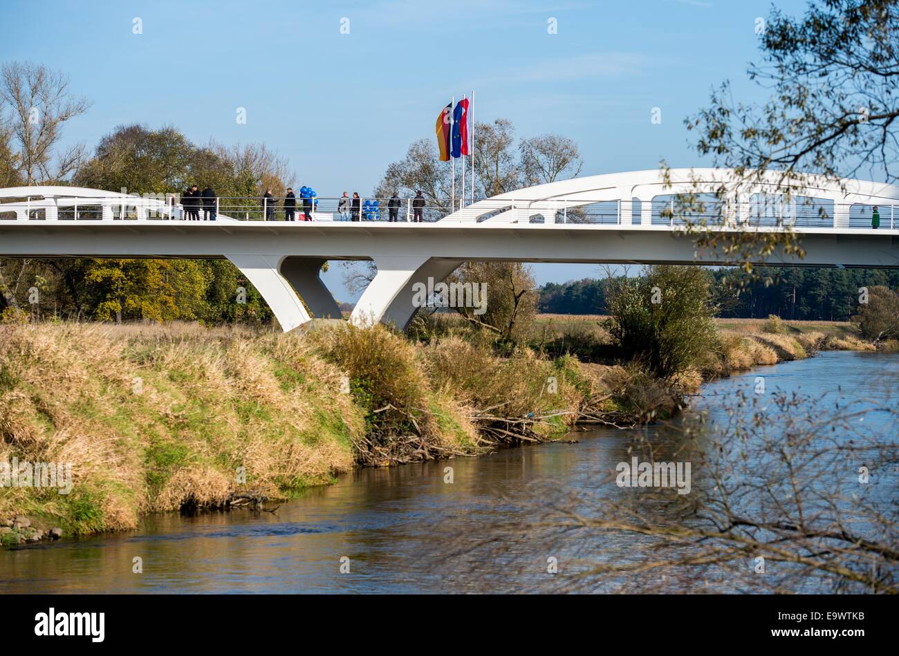 Th opening celebration for the new bridge between Germany and Poland ...