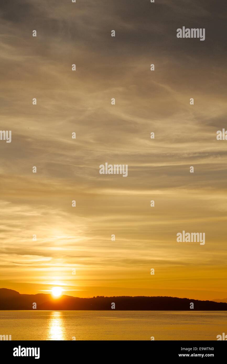 Sunset in Norway Stock Photo - Alamy