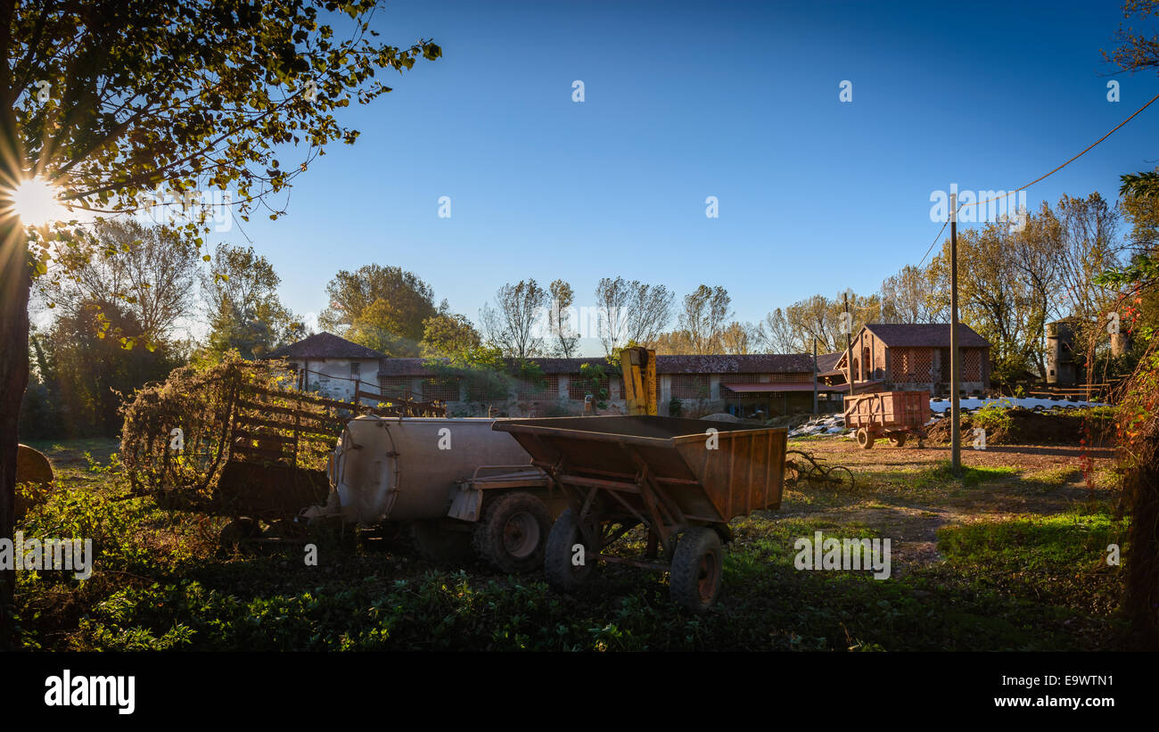 a nice view of old farm situated inside Milan,italy Stock Photo - Alamy