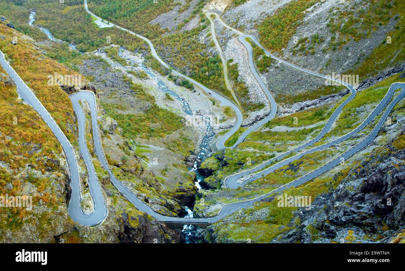Scenic Troll road in Norway Stock Photo - Alamy