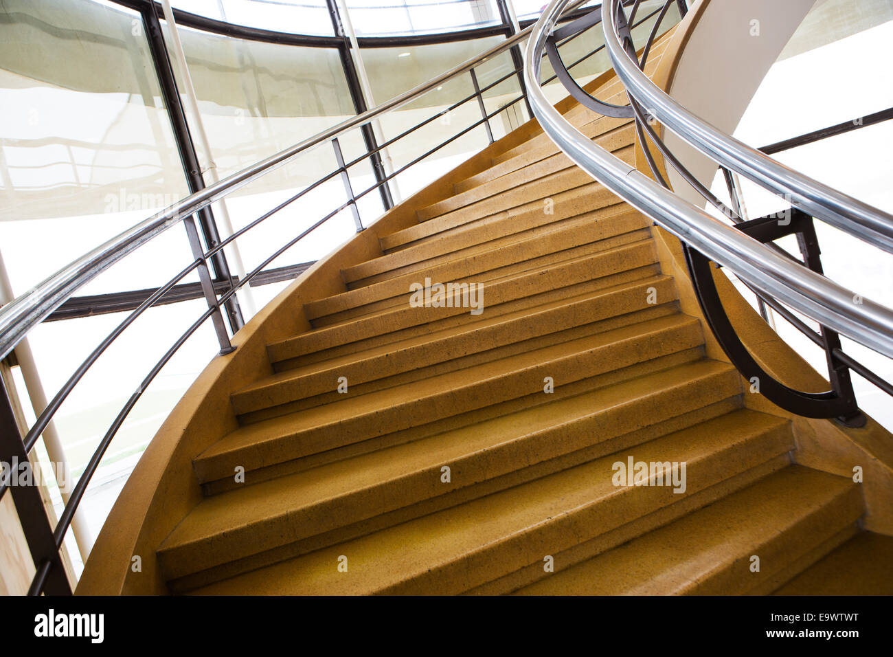 A wide curved stairway Stock Photo - Alamy