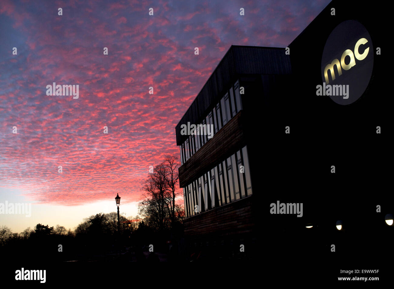 Midlands Art Center (MAC) at Dusk in Cannon Hill Park, Birmingham Stock ...