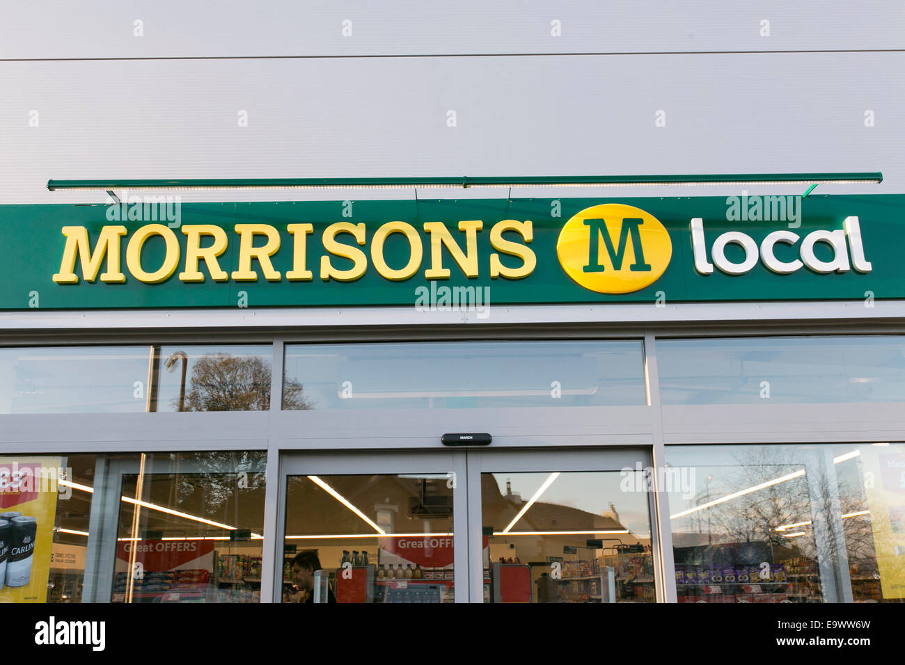 A Morrisons M Local supermarket shop Stock Photo - Alamy