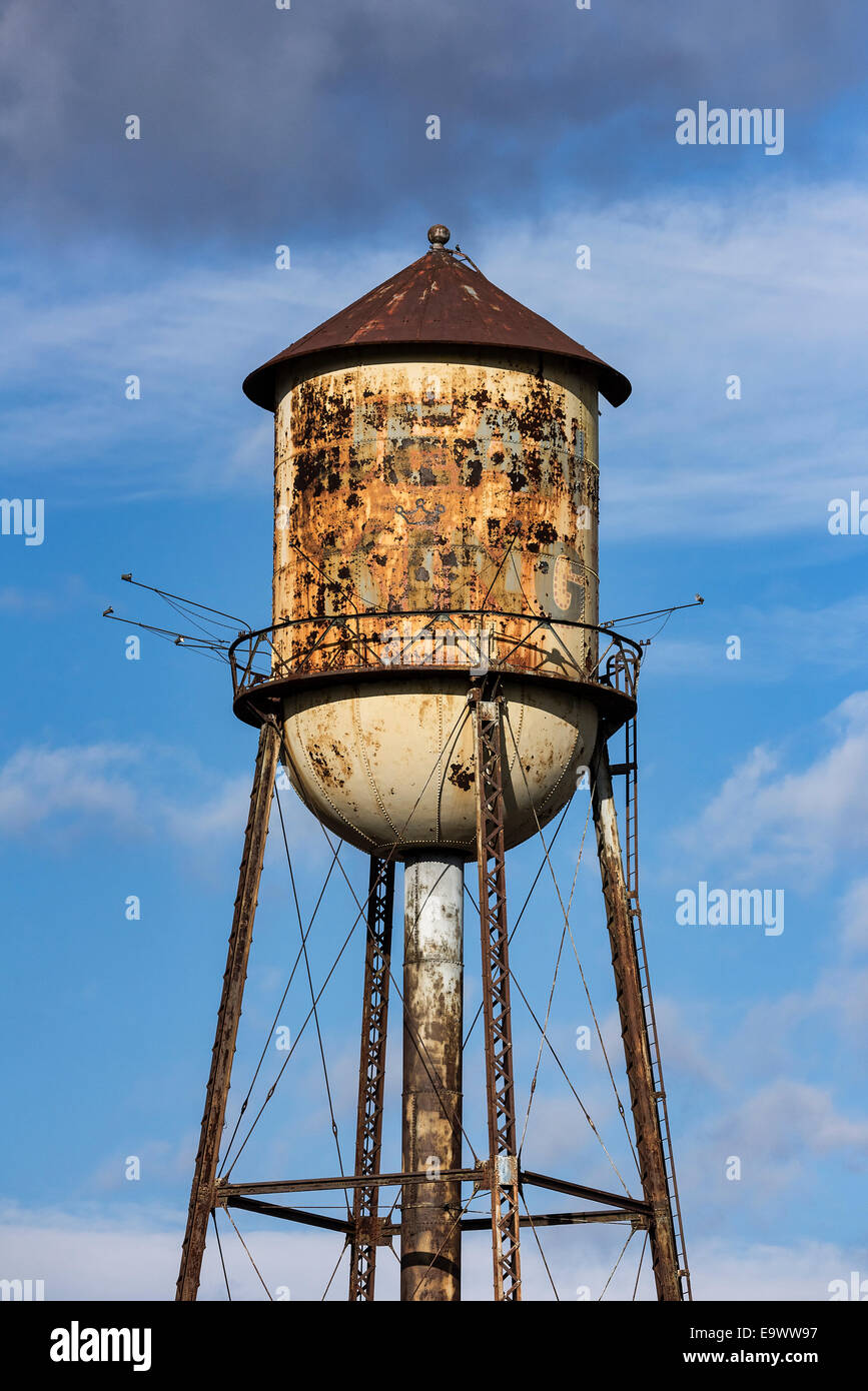 Old rusted water tower, Wilkes-Barre, Pennsylvania, USA Stock Photo - Alamy