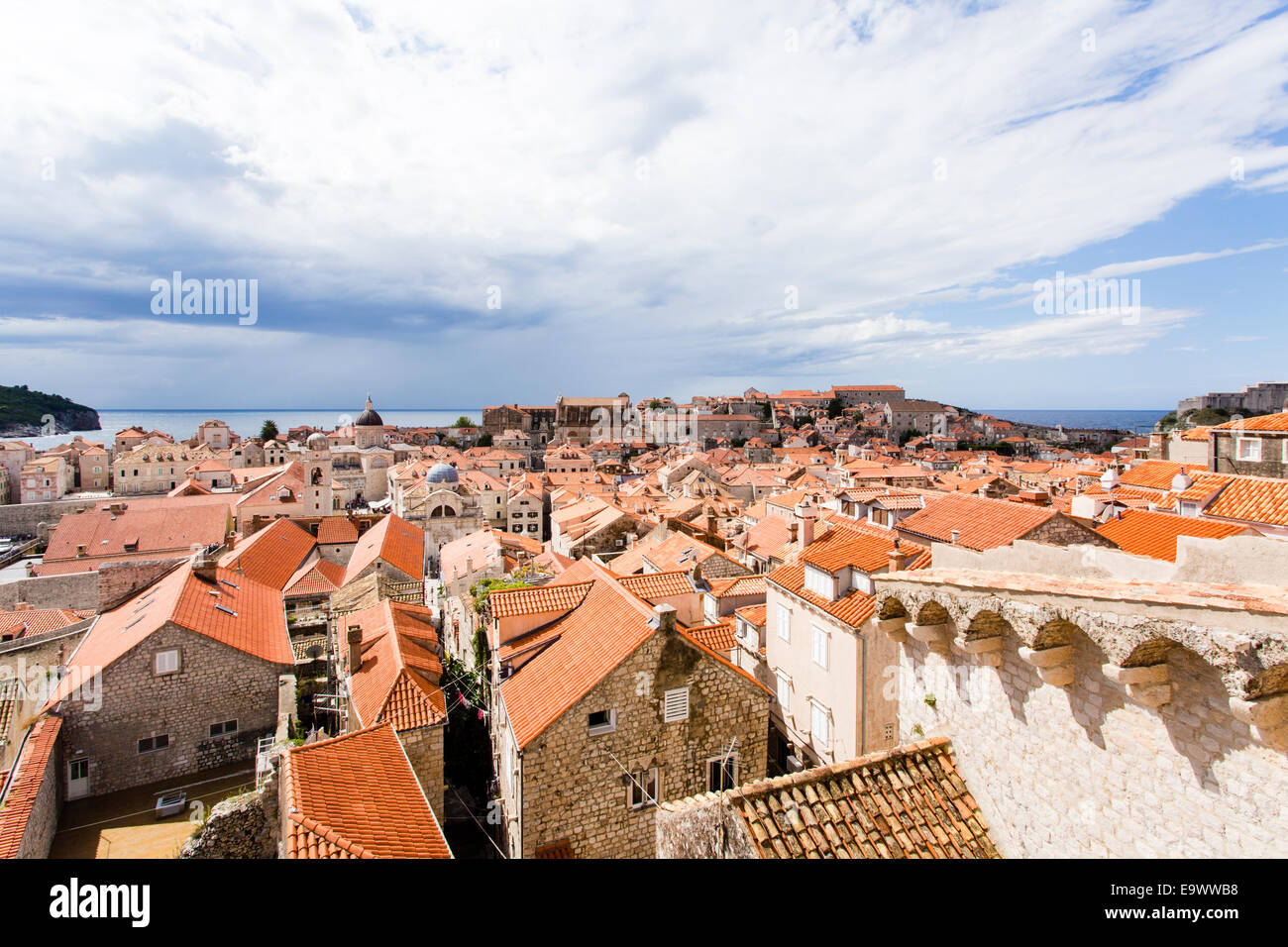 Rooftop View over Dubrovnik Old Town, Croatia Stock Photo - Alamy