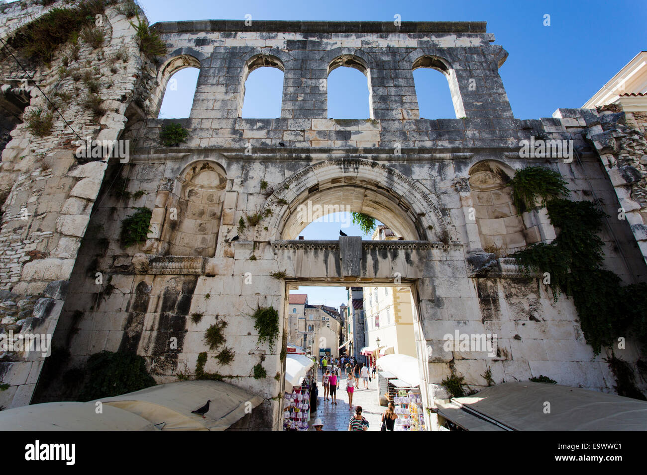 Eastern entrance to Old Town Split, often called Silver Gate Stock ...