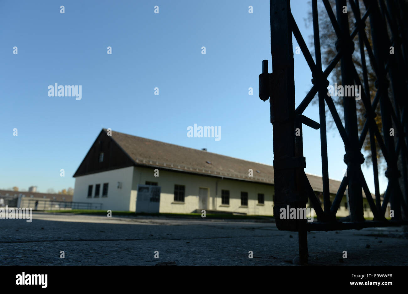 Dachau, Germany. 03rd Nov, 2014. A hinge on the entry gate from which ...