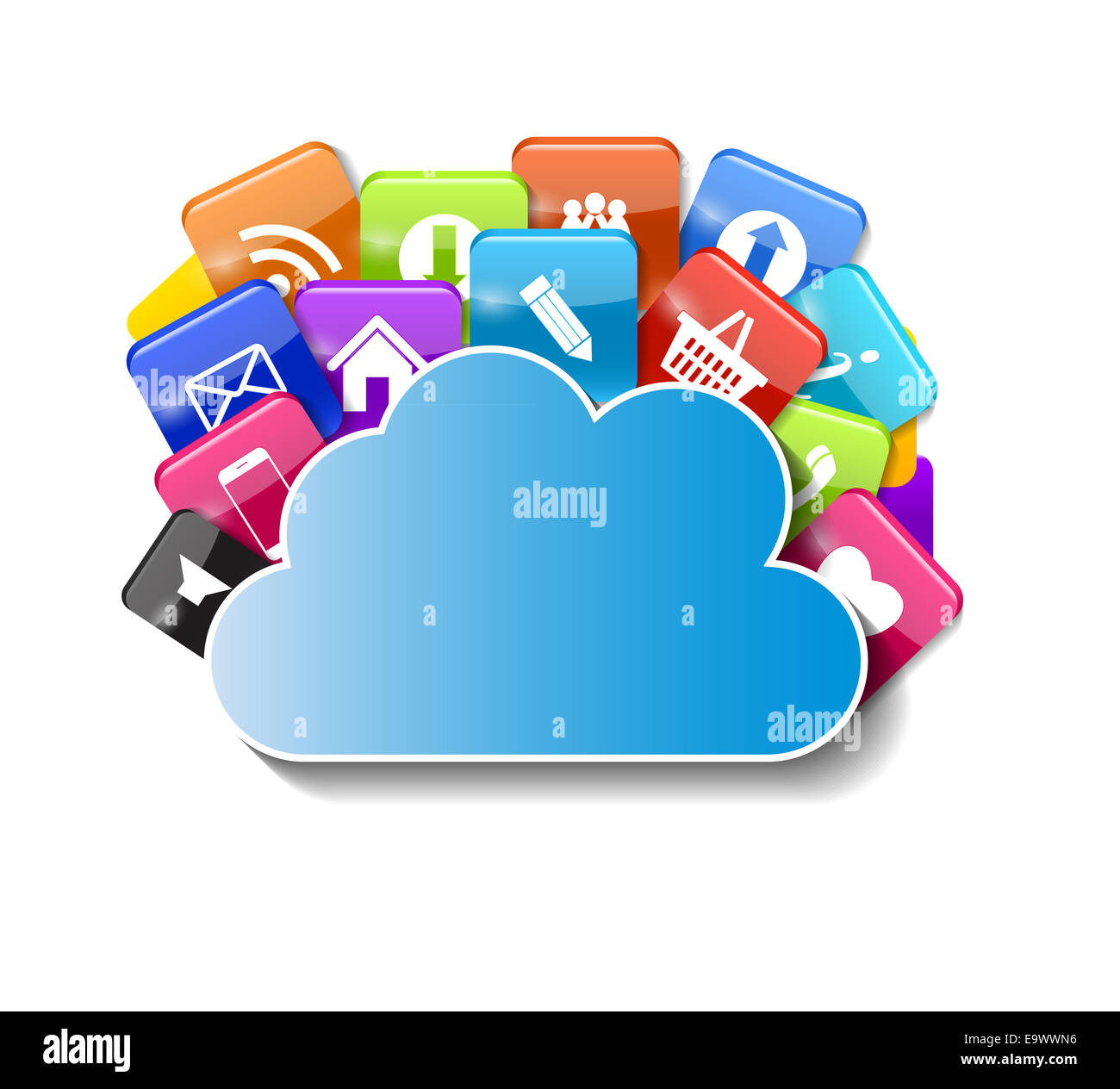 Cloud Computing Concept Vector Illustration Stock Photo - Alamy