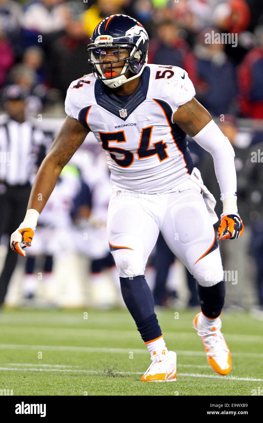 Gillette Stadium, New England. 2nd Nov, 2014. Denver Broncos outside ...