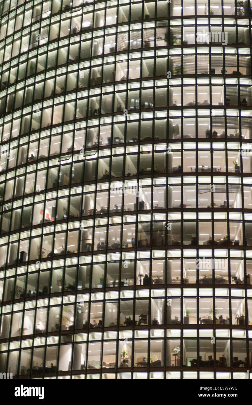 Bahn Tower Potsdamer Platz Windows Berlin Germany Stock Photo - Alamy
