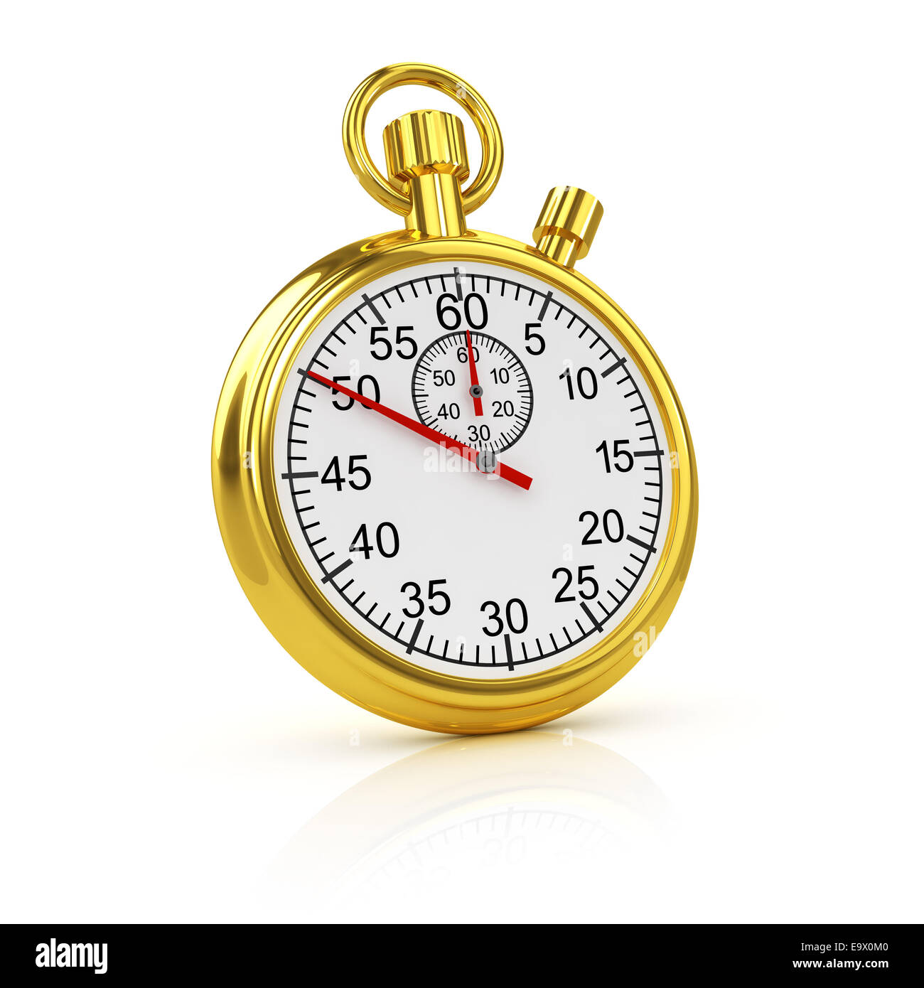 3d render of a gold stopwatch Stock Photo - Alamy