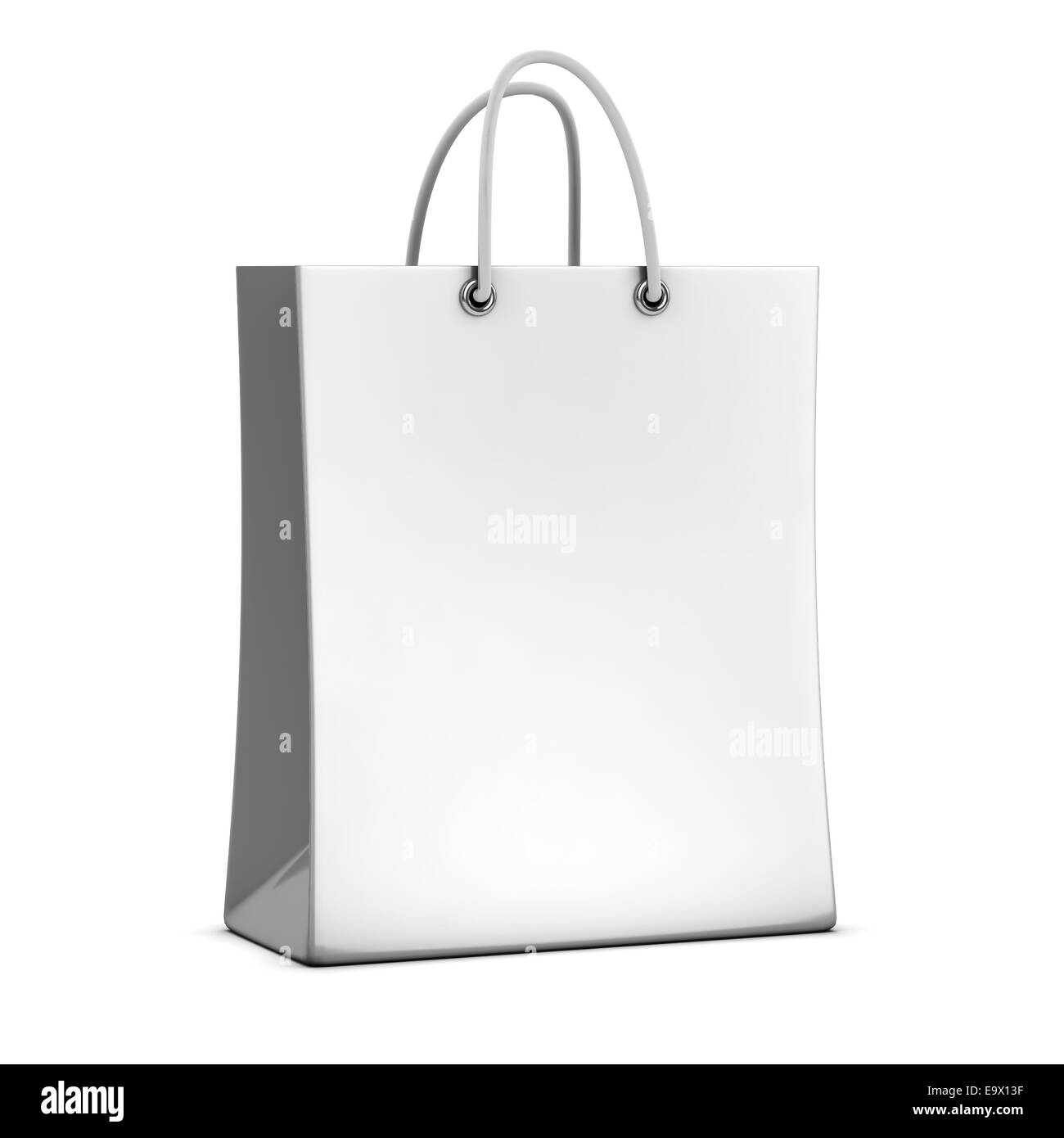 3d render of a white shopping bag Stock Photo - Alamy
