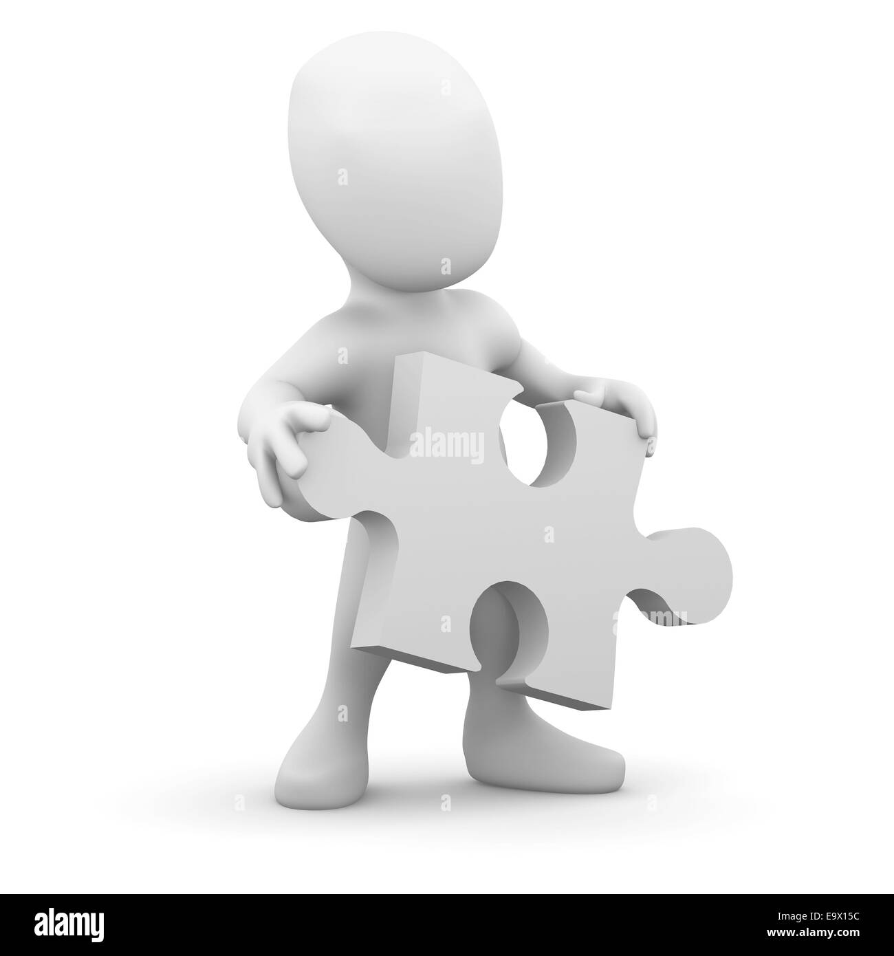 Confused person puzzle Black and White Stock Photos & Images - Alamy