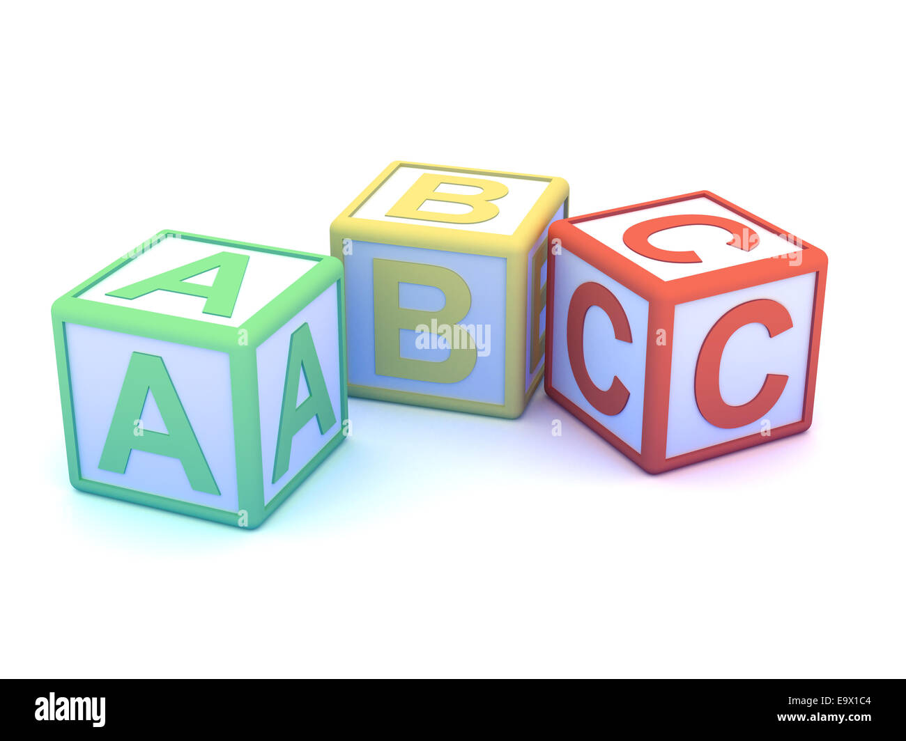 3d render of alphabet blocks Stock Photo - Alamy