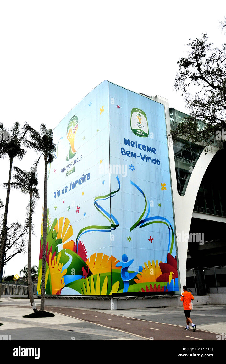 Welcome Bem-Vindo sign Maracana stadium Rio de Janeiro Brazil Stock ...