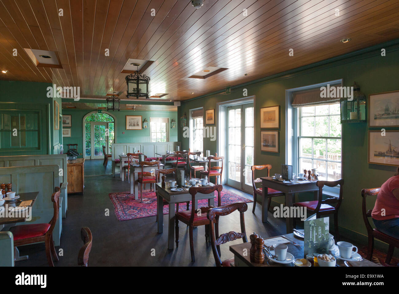 Unoccupied breakfast room at The Master Builders Bucklers Hard Stock ...