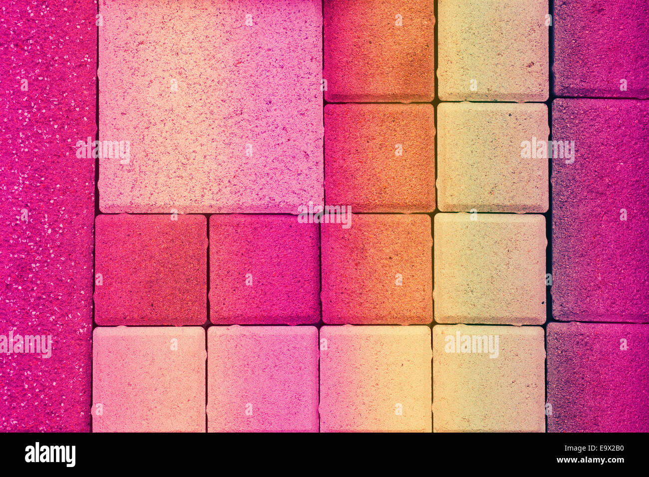 Colorful concrete paving texture background Stock Photo - Alamy