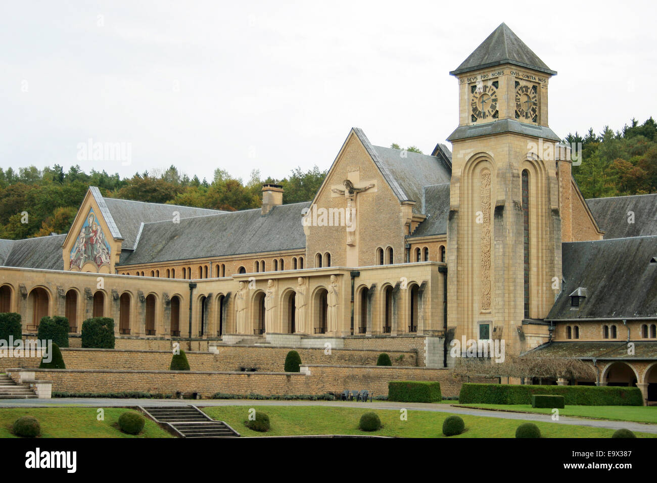 The new abbey of the Trappist monastery Orval, pictured close to ...