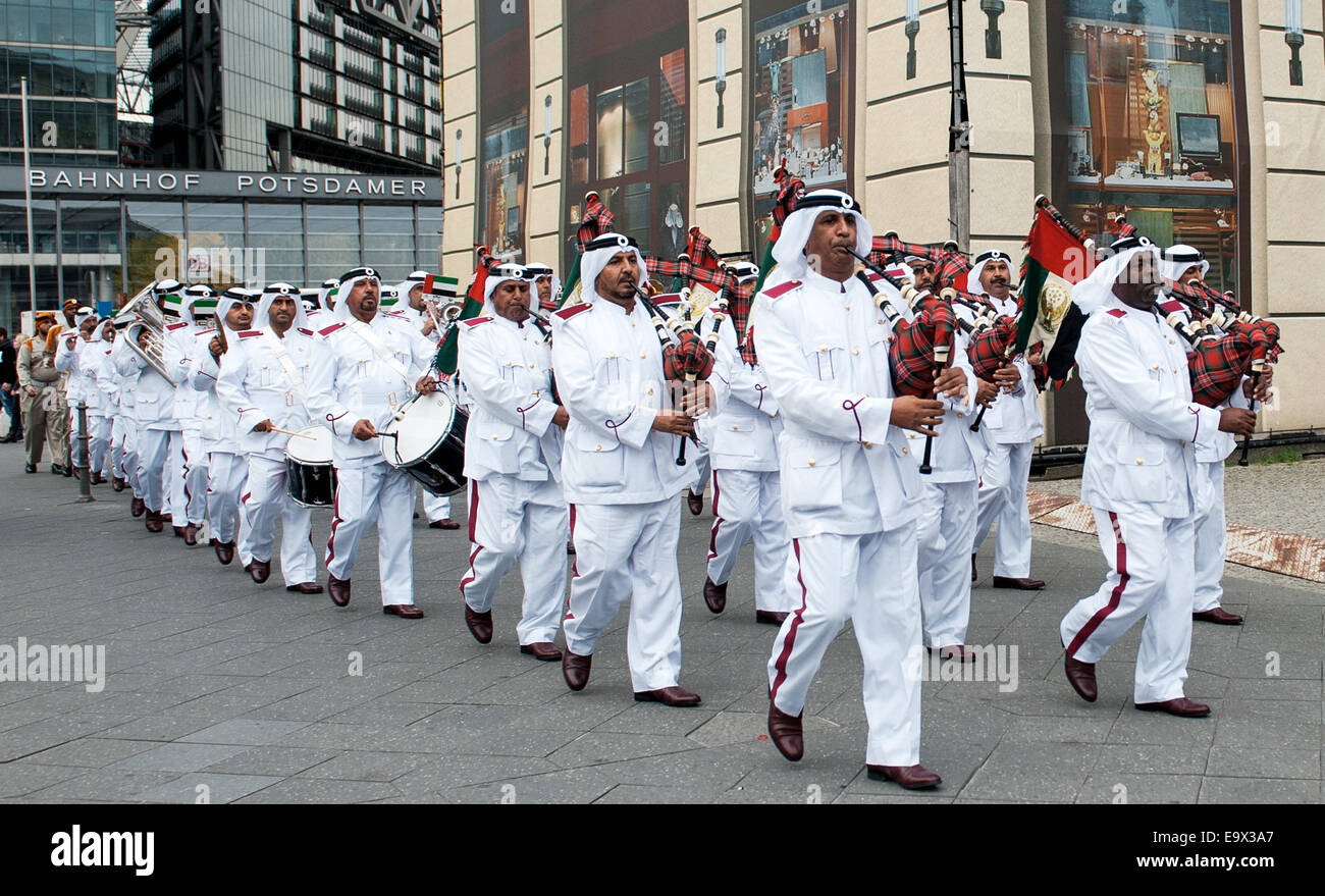 Berlin, Germany. 3rd Nov, 2014. The military marching band of Abu Dhabi ...