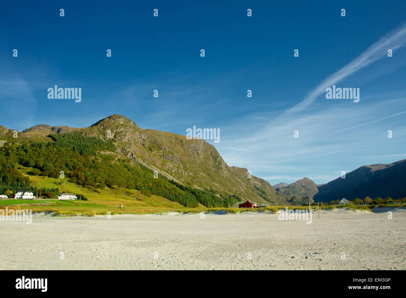 Popular Norwegian beach Stock Photo - Alamy