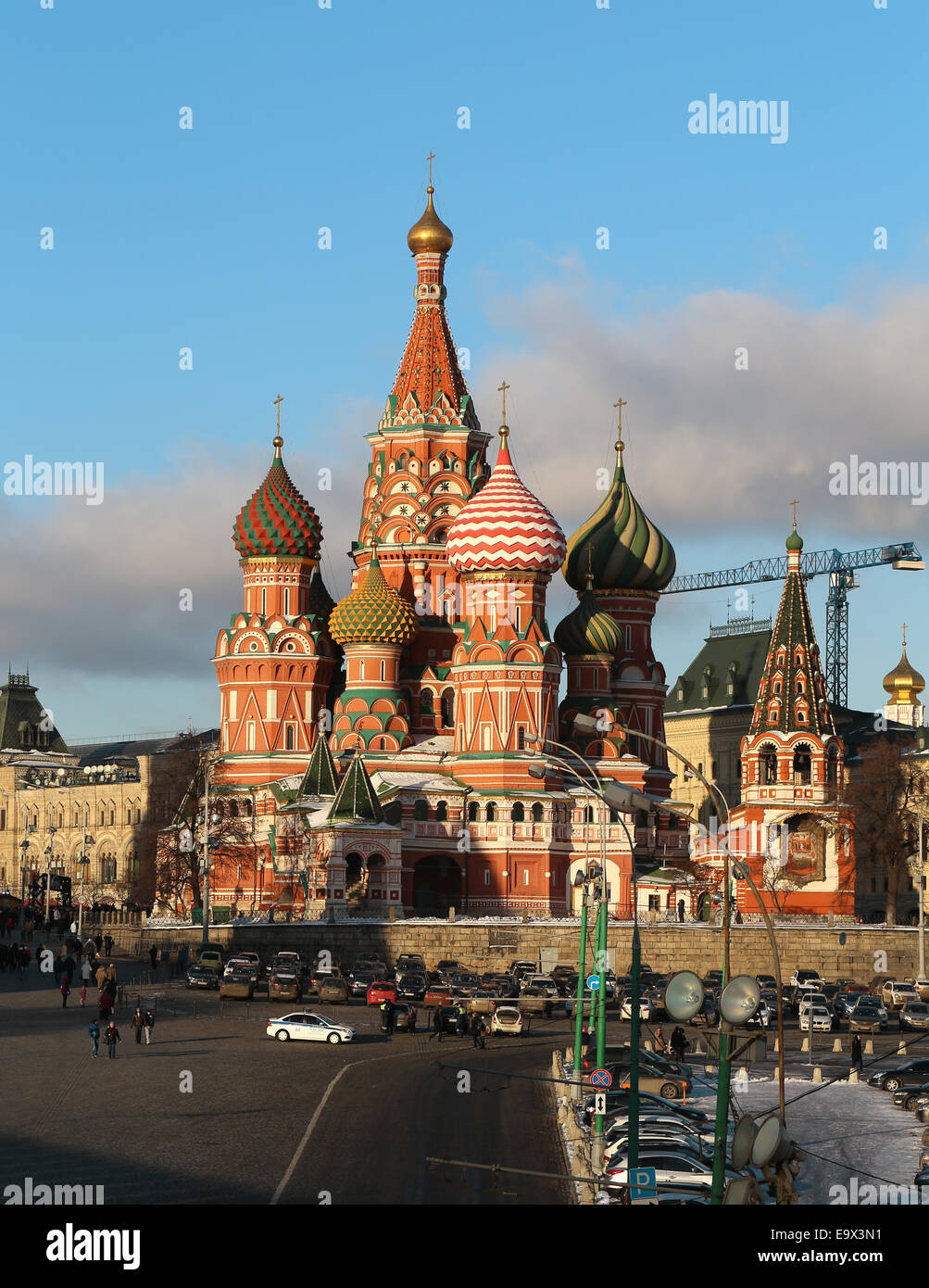 Dome of St. Basil's Cathedral on Red Square in Moscow, close-up Stock ...