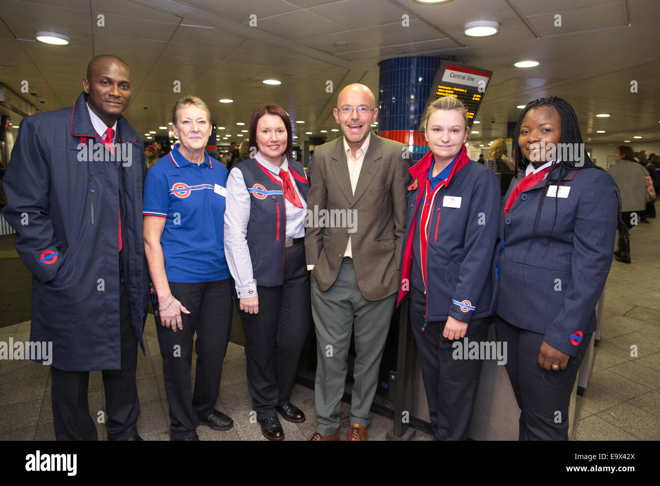 London, UK. 3rd November, 2014. Tube staff get new uniforms, Oxford ...