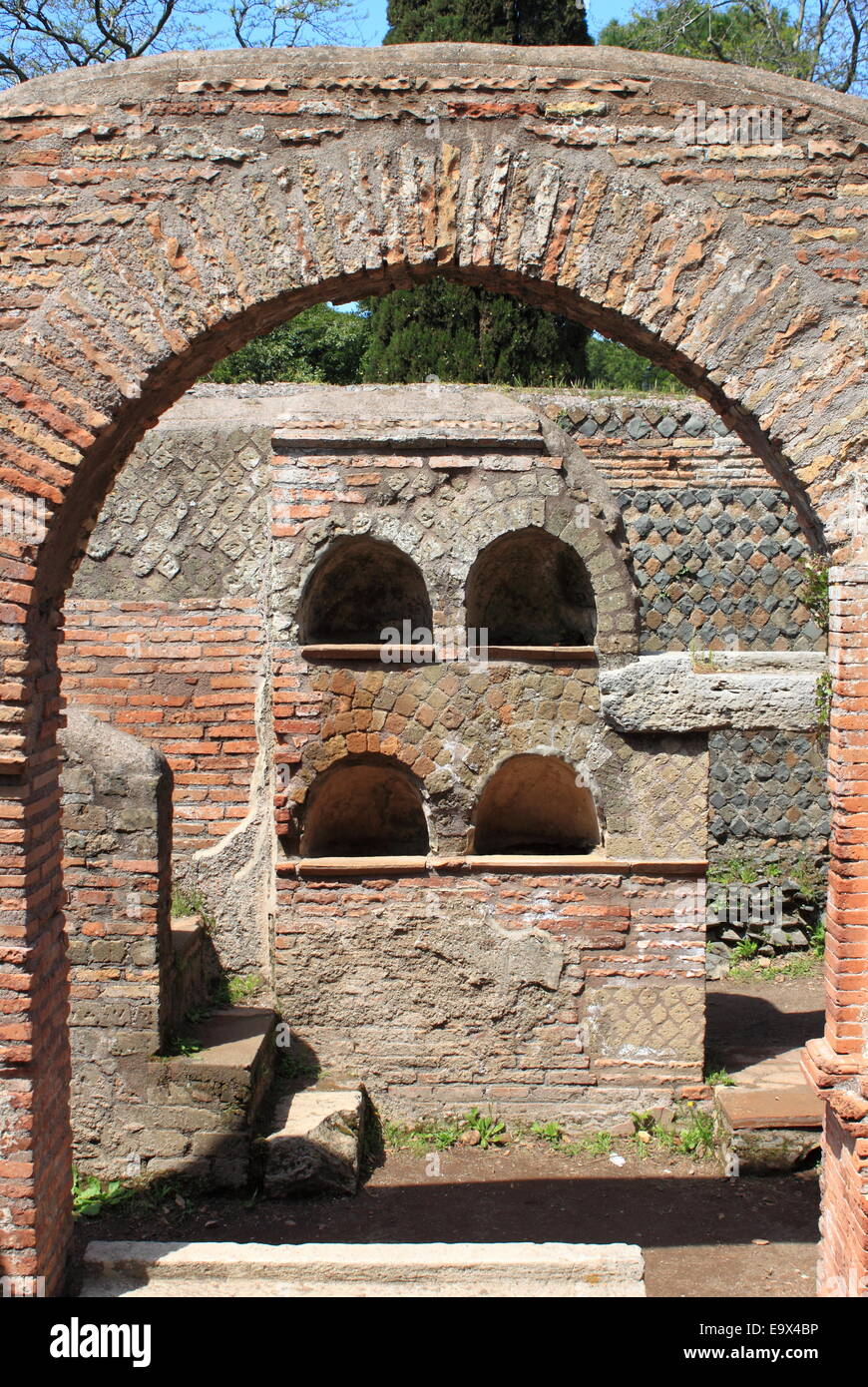 Necropolis in Ostia Antica, the ancient harbour of Rome, Italy Stock ...