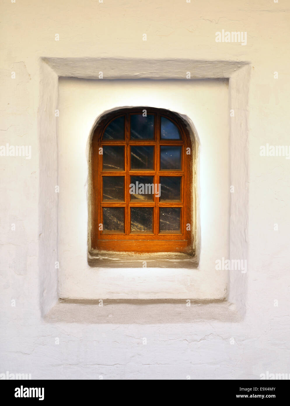 beautiful old window in a building downtown Moscow Stock Photo - Alamy