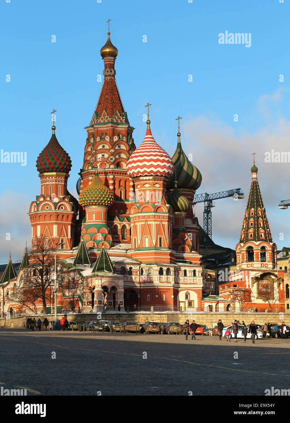 Dome of St. Basil's Cathedral on Red Square in Moscow, close-up Stock ...