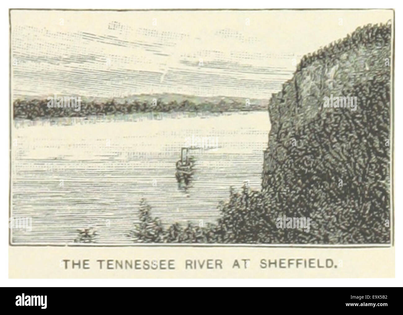 Tennessee river map hi-res stock photography and images - Alamy