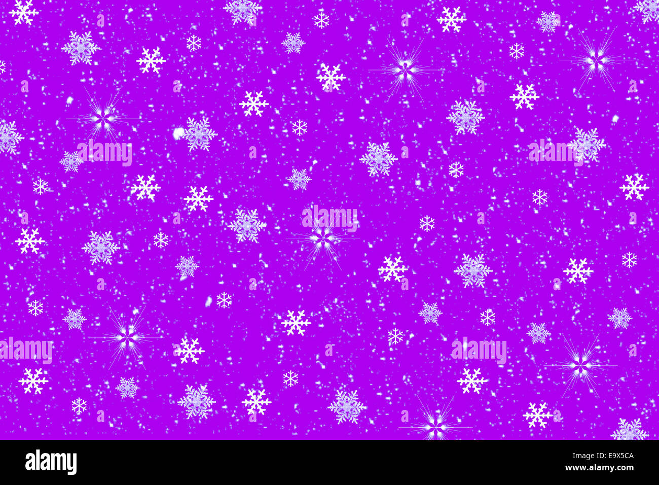 Snowy background on purple color Stock Photo - Alamy