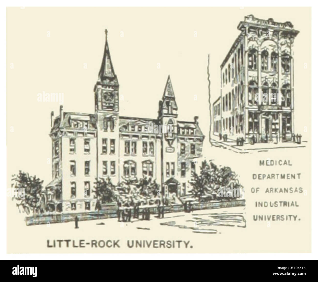 US-AR(1891) p069 LITTLE ROCK, UNIVERSITY Stock Photo - Alamy