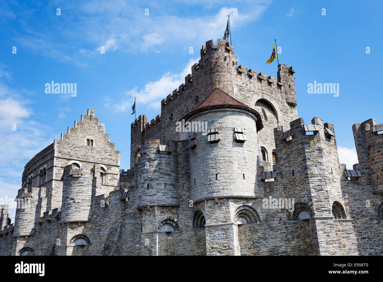 Gravensteen castle in Flemish region of Belgium Stock Photo - Alamy