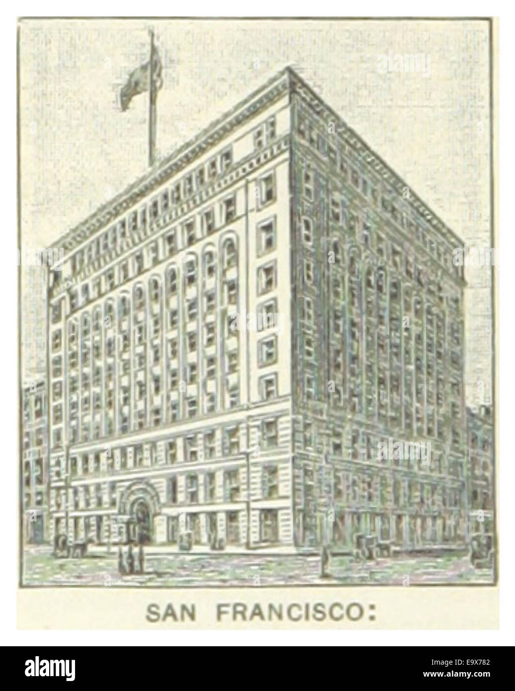 This 1891 illustration depicts the D.O. Mills Building in San Francisco ...