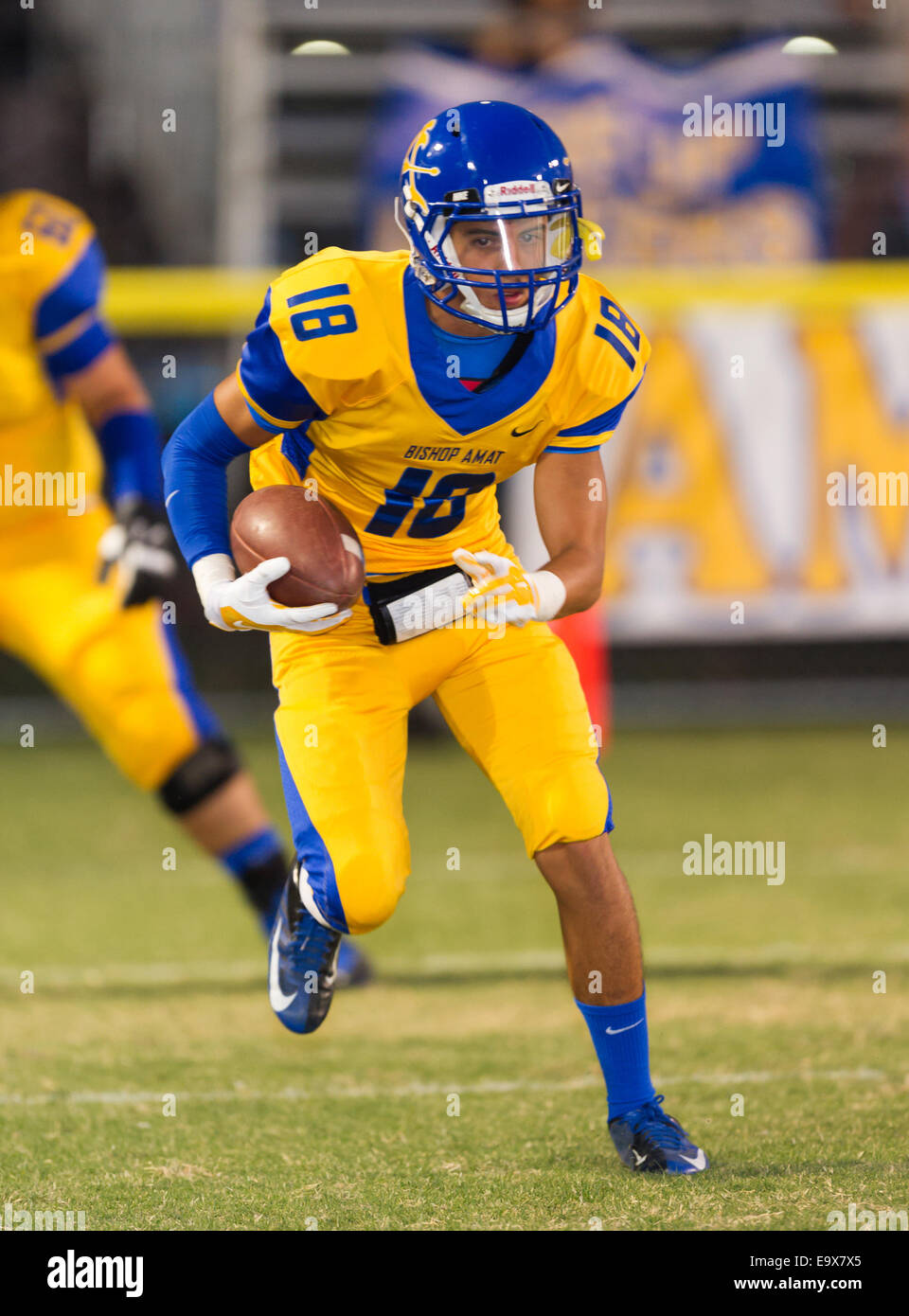 October 4, 2014, La Puente, CA.Bishop Amat lancers wide receiver (18 ...