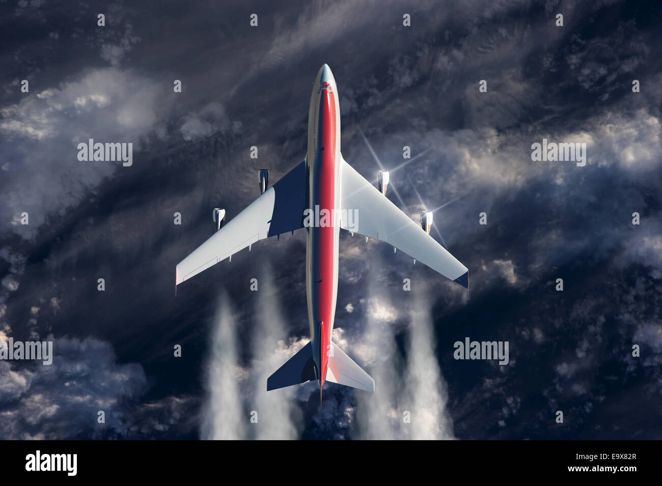 Airplane wing top view hi-res stock photography and images - Alamy