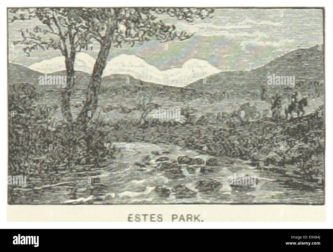 This 1891 map of Estes Park, Colorado, shows the layout and ...