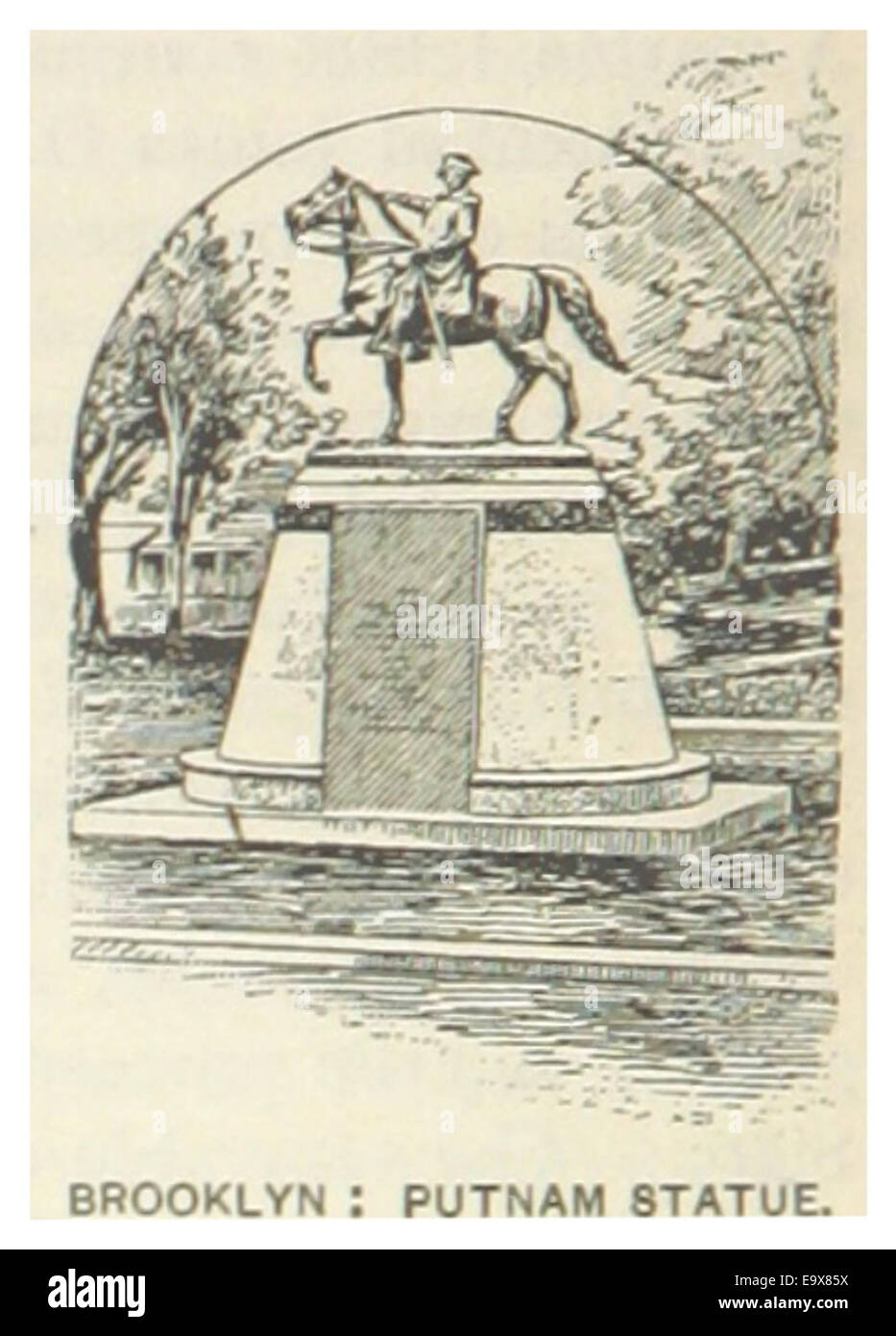 US-CT(1891) p122 BROOKLYN, PUTNAM STATUE Stock Photo - Alamy