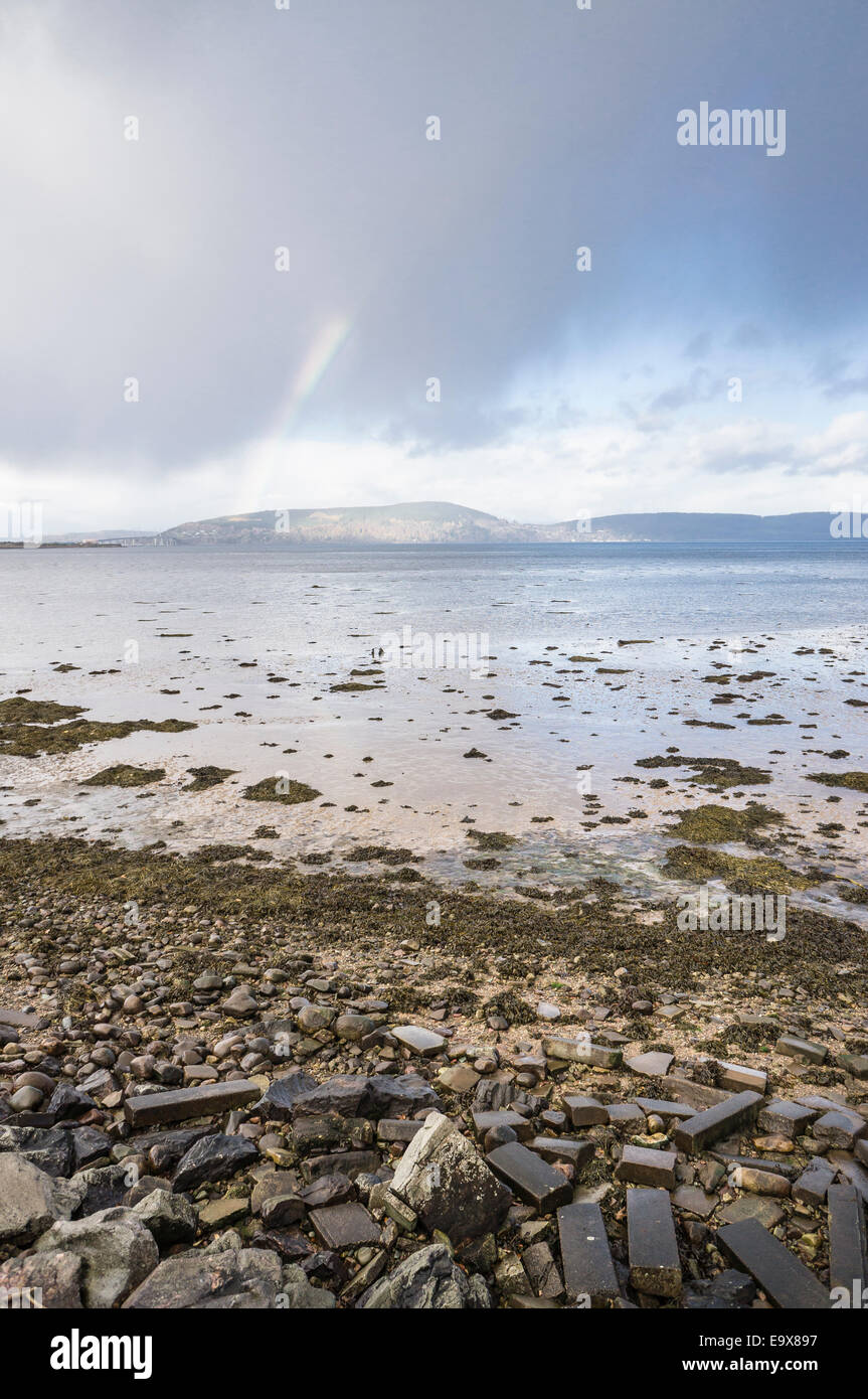 Rainbow over Black Isle & Moray Firth in Inverness-shire, Scotland ...